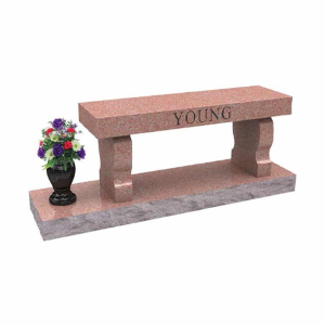 Memorial Granite Bench Headstones - East Coast Memorials
