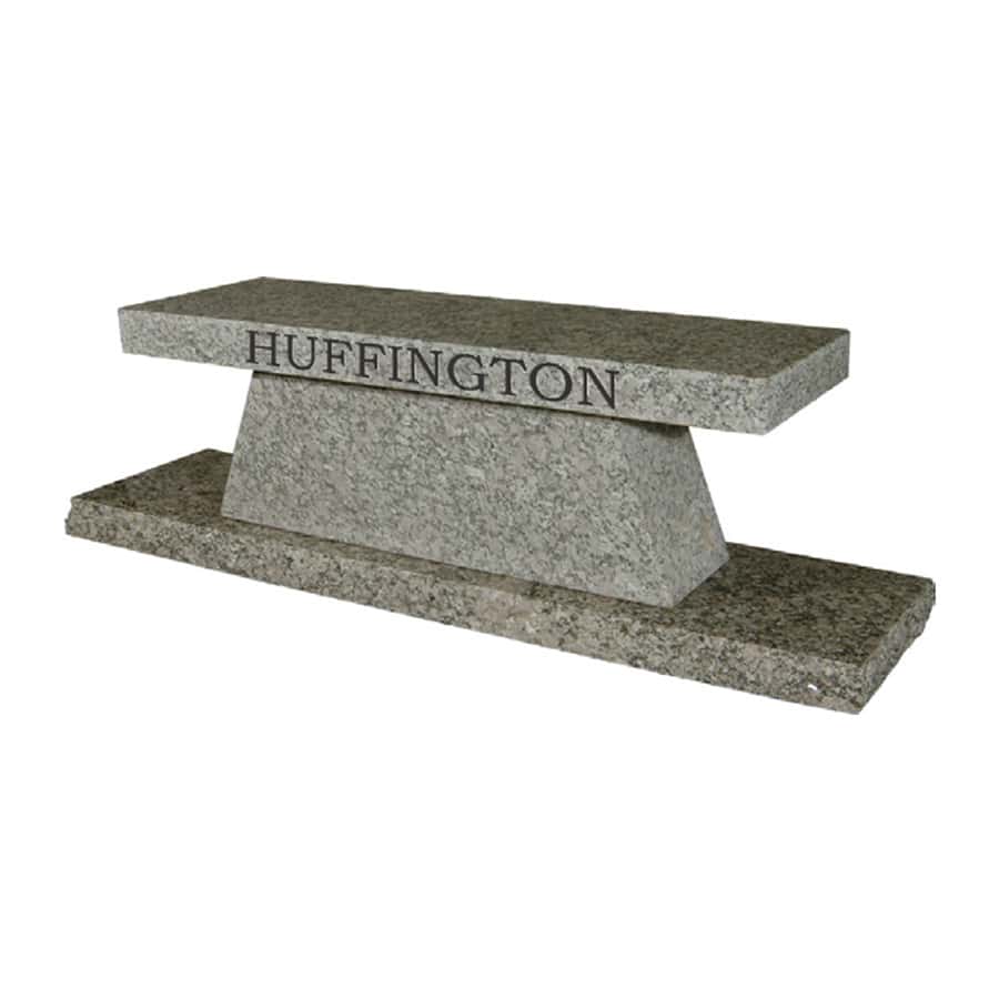 Memorial Granite Bench Headstones - East Coast Memorials