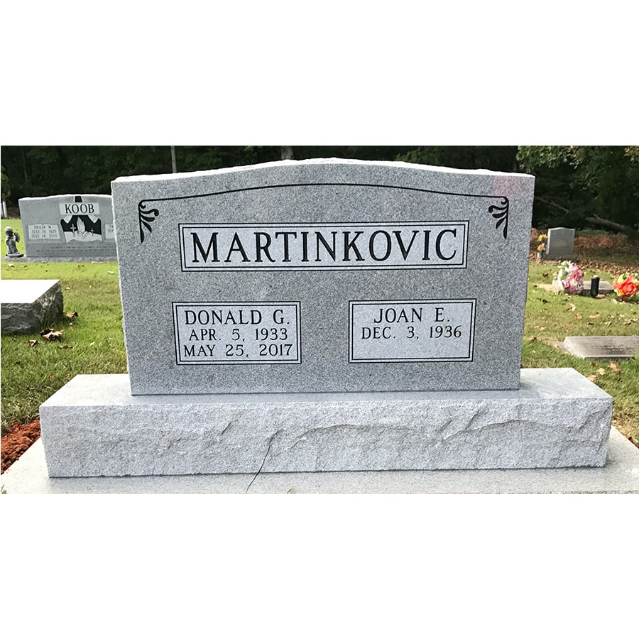 Double-Upright-Headstone - DUGH-850 - East Coast Memorials