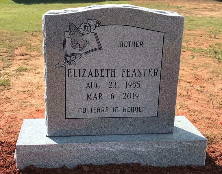 SUGH-0007 - Single-Upright-Granite-Headstone-with-vase - East Coast ...