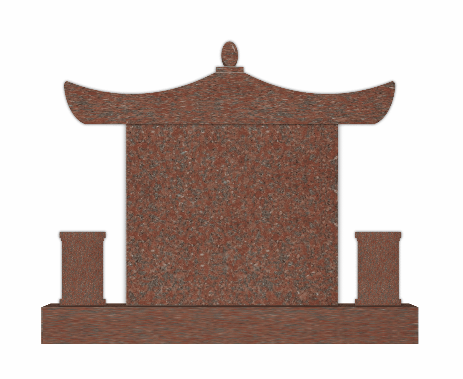 Jet Black Granite Chinese Monument - CUL 300 - East Coast Memorials