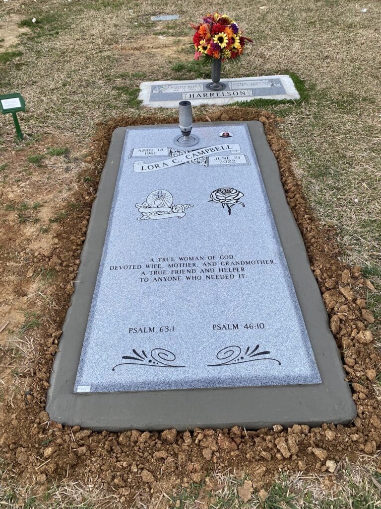 Grey Granite Ledger (Grave Cover) - SGL - 350 - East Coast Memorials